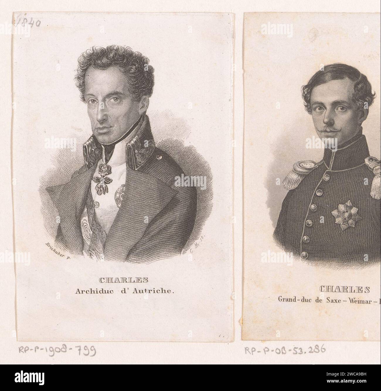 Portrait of Karel Lodewijk Johan, Archduke of Austria, Carl Mayer ...