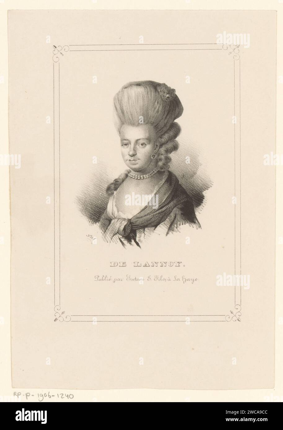 Portrait of Juliana de Lannoy, Nicolaas Martinus Schild, c. 1837 - c ...