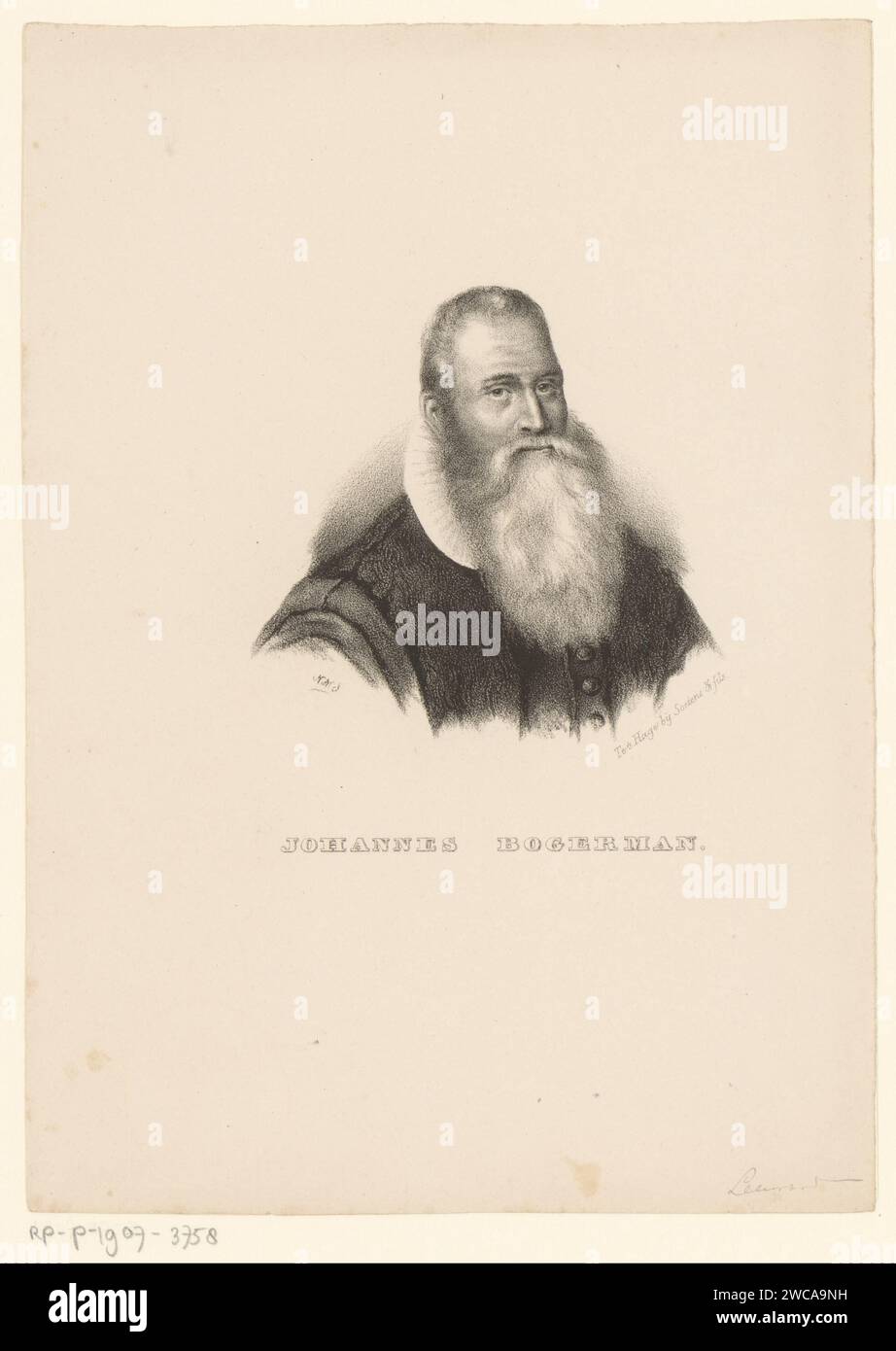 Portrait of Johannes Bogerman, Nicolaas Martin Schild, c. 1837 - c ...