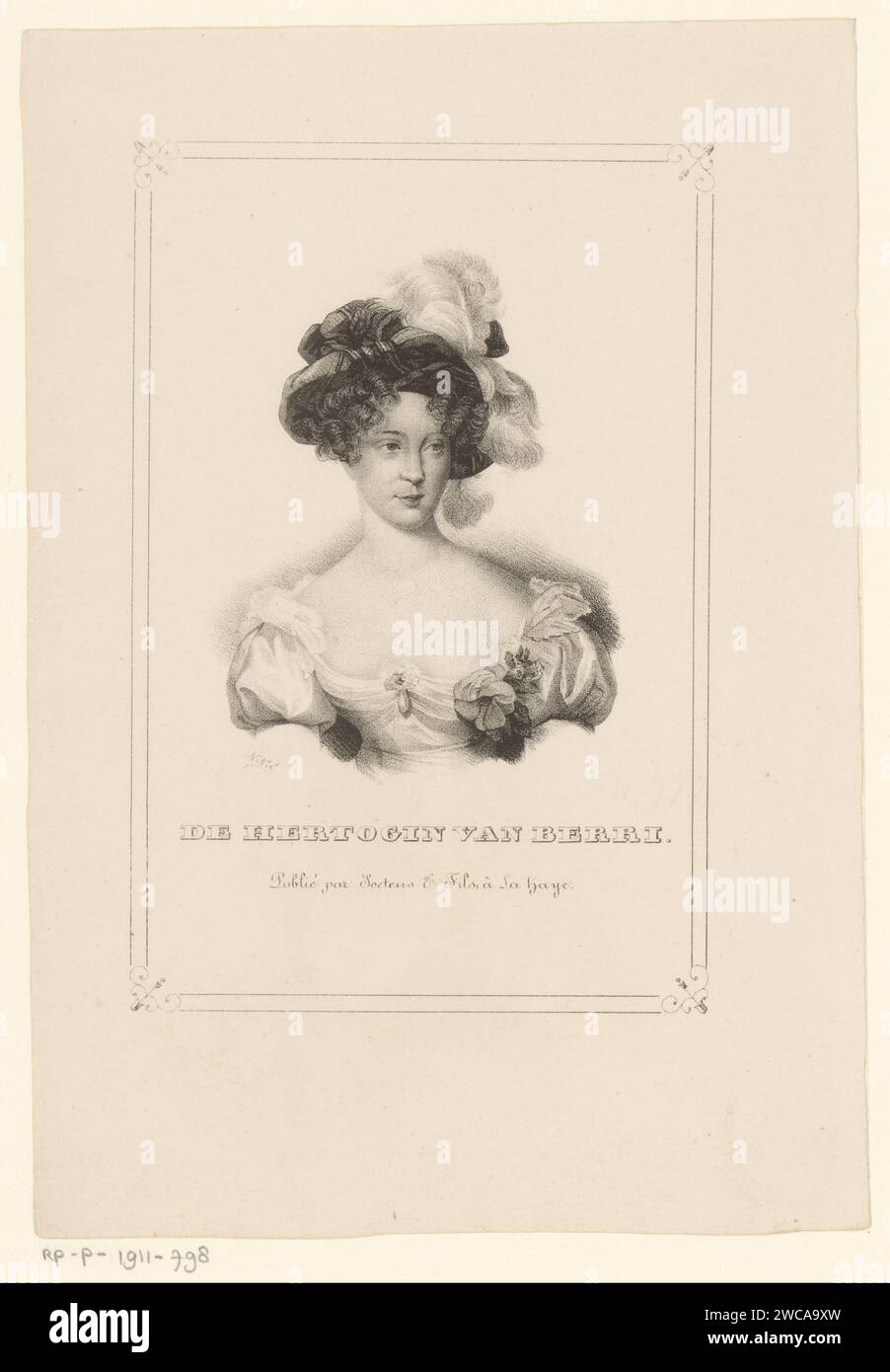 Portrait of Maria Carolina van Bourbon-Sicily, Nicolaas Martinus Schild ...