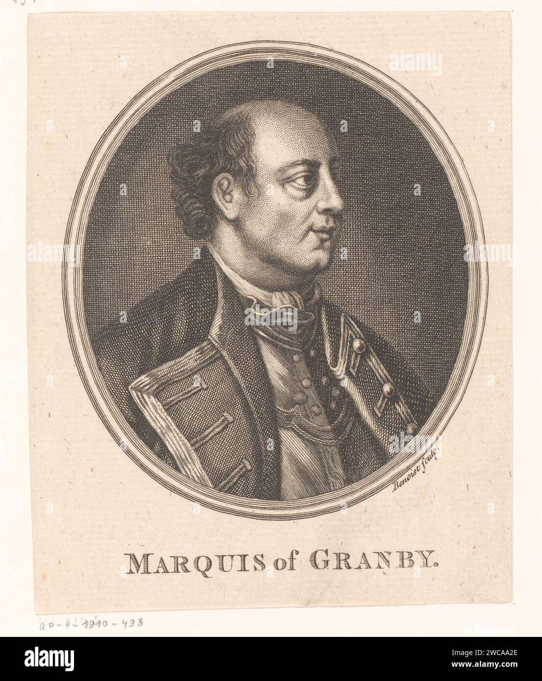 Portrait of John Manners, Marquis of Granby, Guillaume Philippe Benoist ...