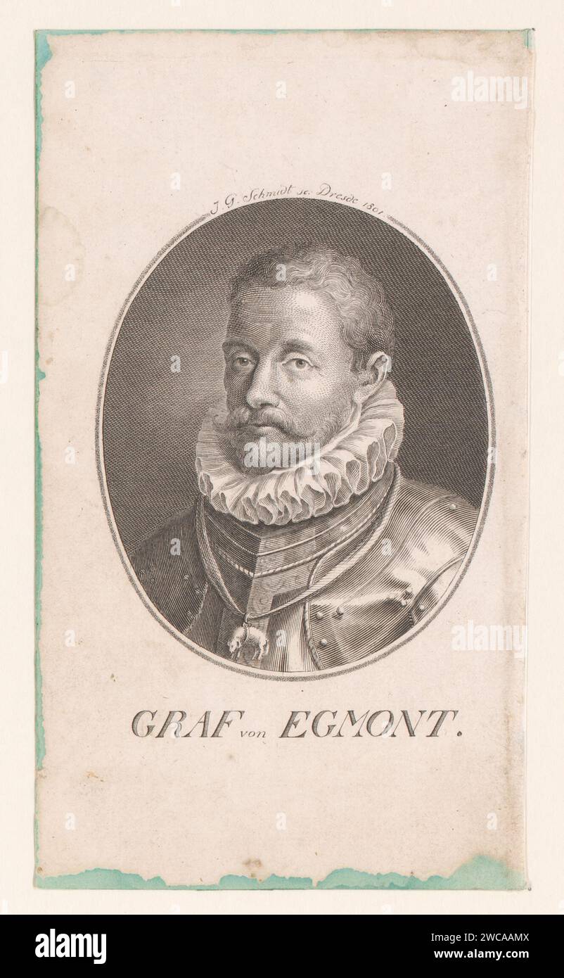 Portrait of Lamoral Graaf van Egmond, Georg Christoph Schmidt (Possibly ...