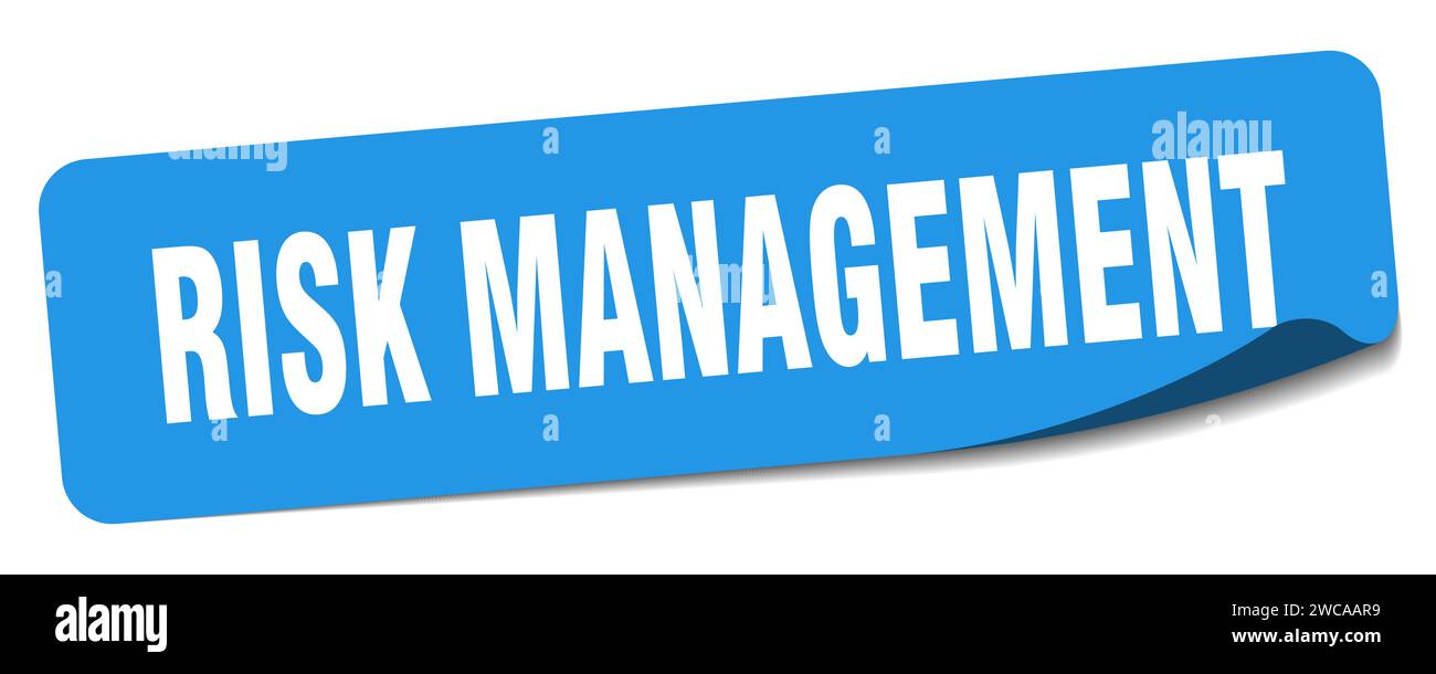risk management sticker. risk management rectangular label isolated on ...