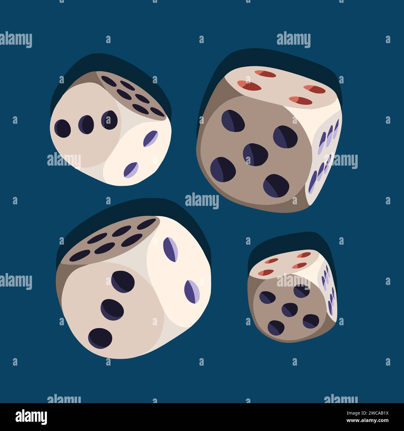 Vector isolated illustration of playing dice Stock Vector Image & Art ...