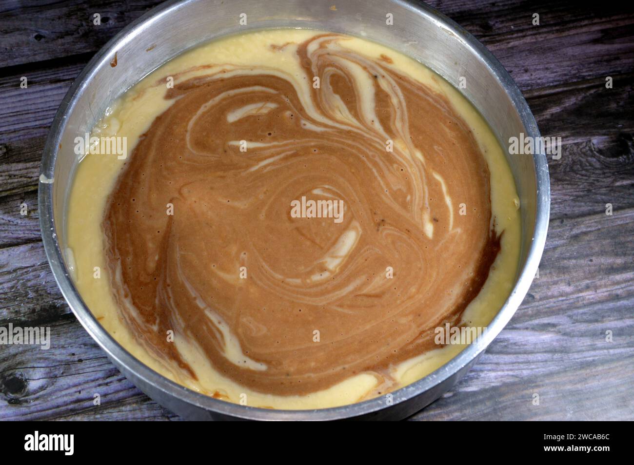 Tiger marbled sponge cake, components of flour, butter, oil, vanilla ...