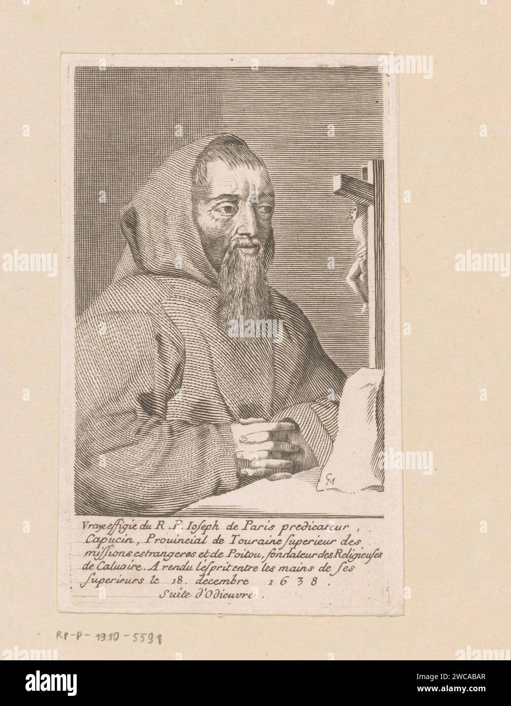 Portrait of François Leclerc du Tremblay, called Père Joseph, at a ...