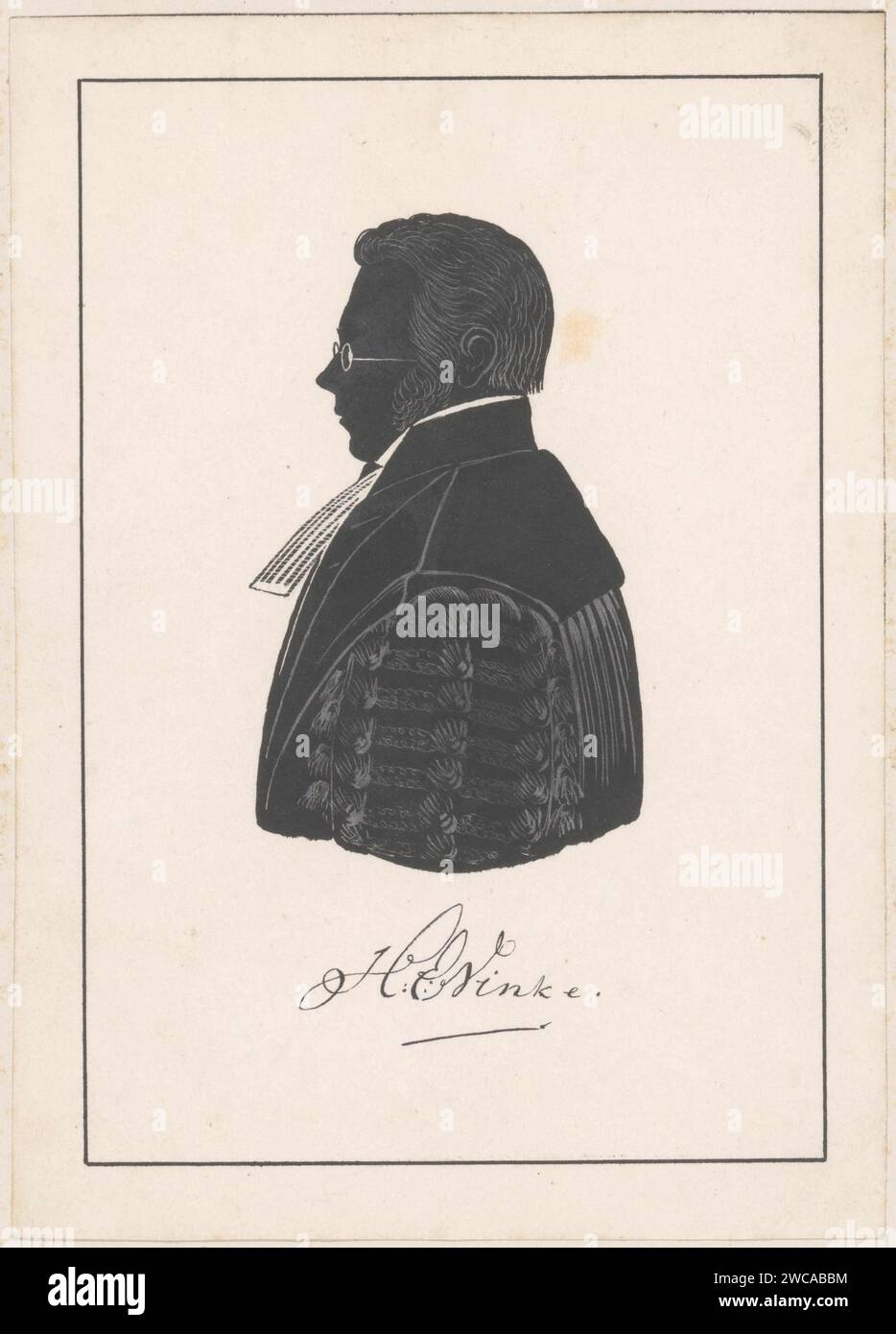 Silhouette portrait by Henricus Egbertus Vinke, Pieter Barbiers (IV ...