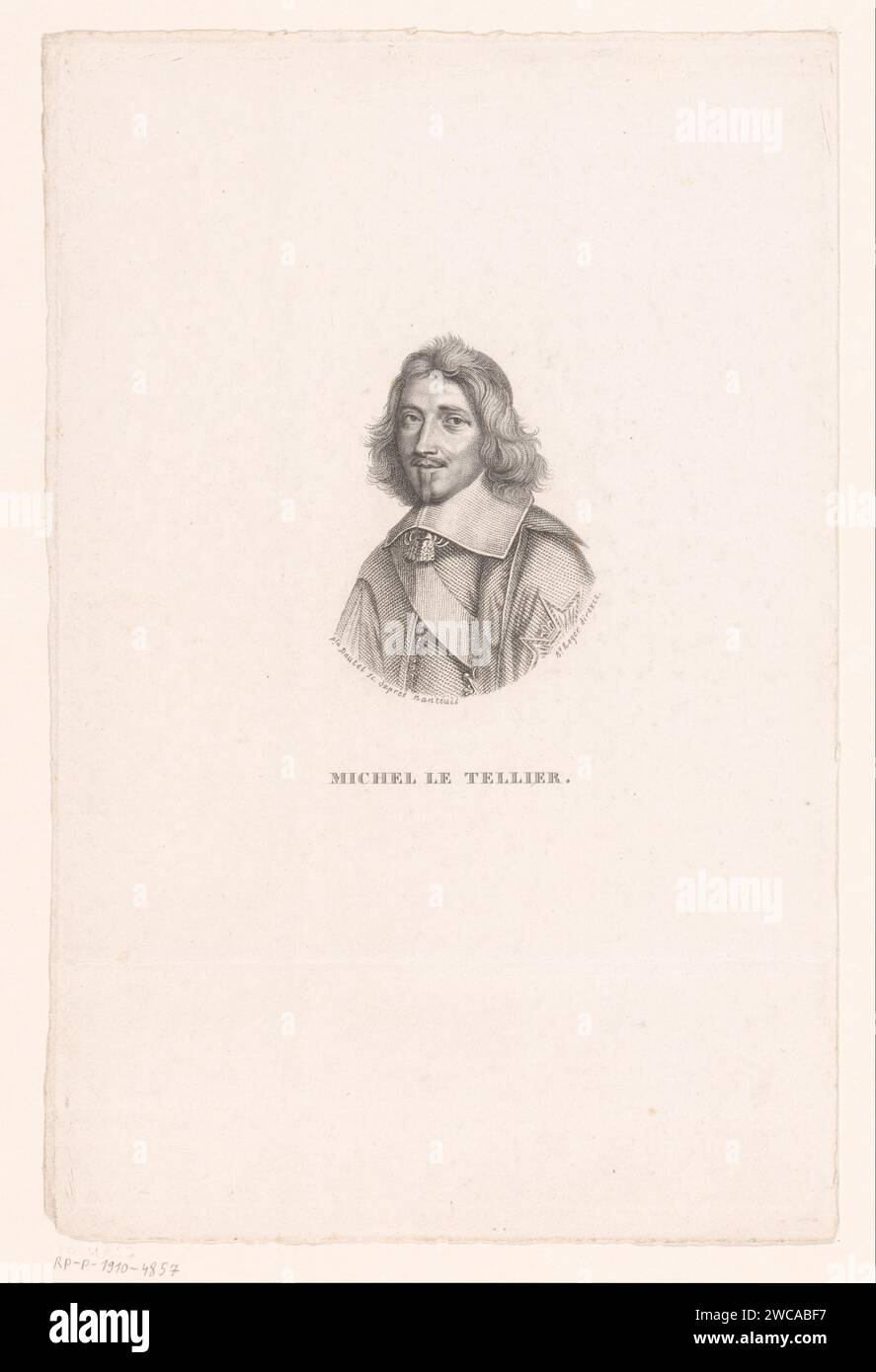 Portret van Michel Le Tellier, Pamela Dautel, After Robert Nanteuil ...