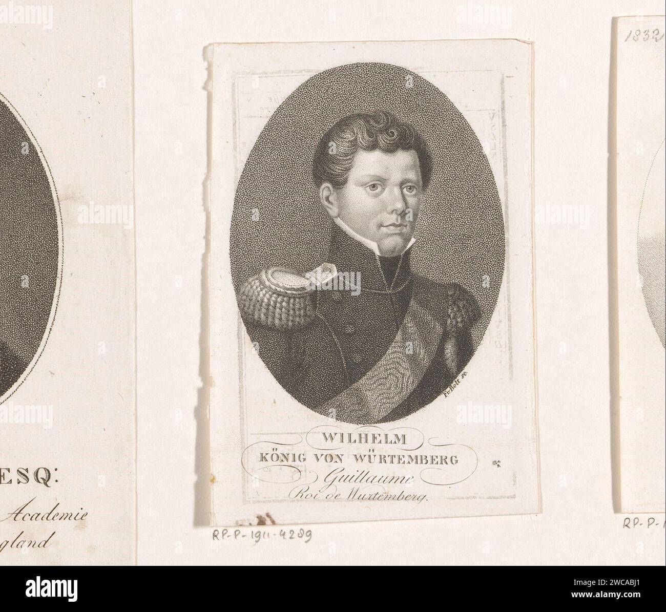 Portrait of William I, King of Württemberg, Johann Friedrich Bolt, 1816 ...