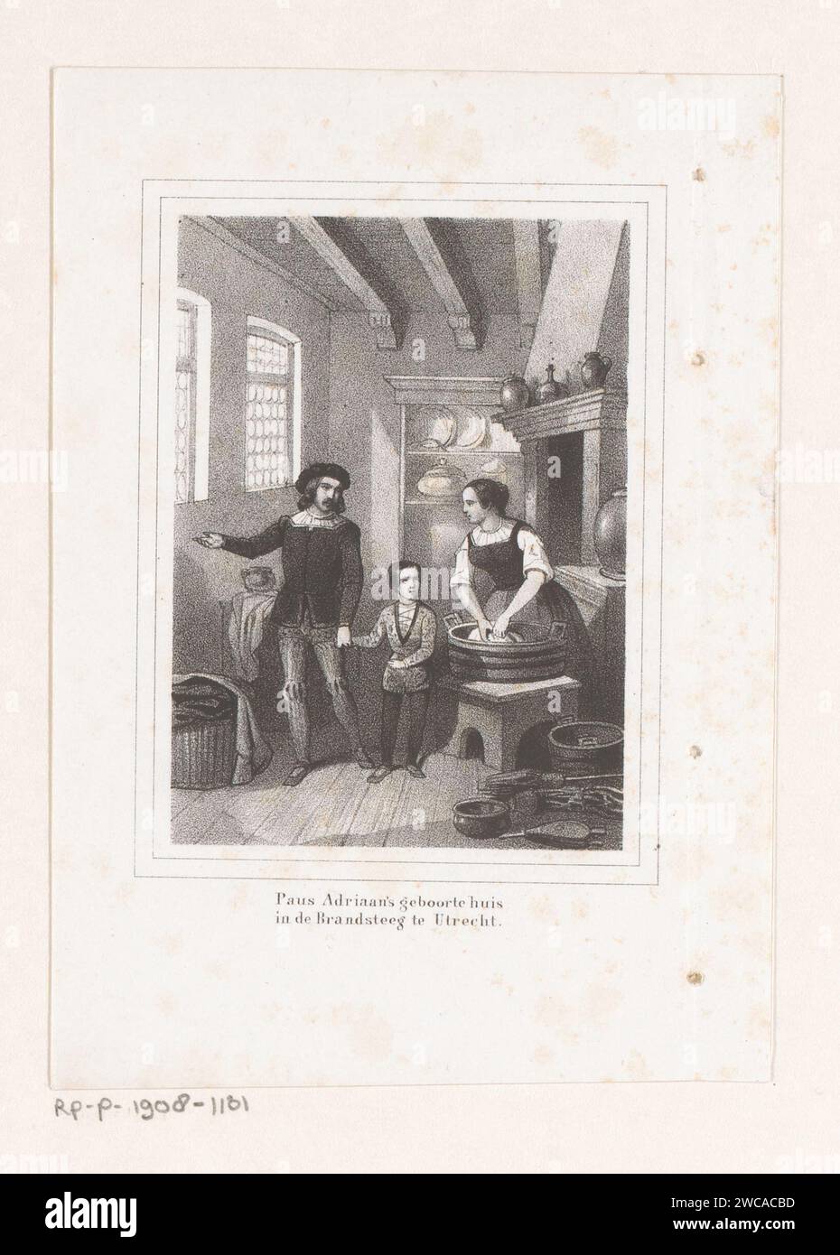 Scene from the life of Pope Adrianus VI: Adrianus as a child, Anonymous ...