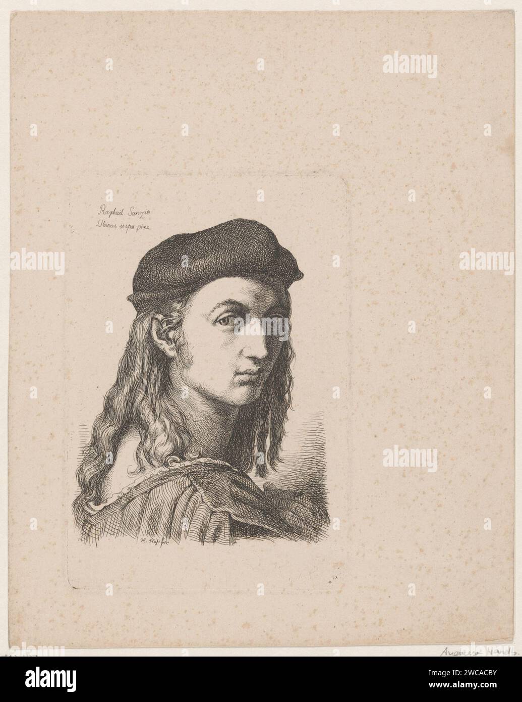 Portrait of Rafaël, Heinrich Maria von Hess, after Rafaël, 1808 - 1863 ...