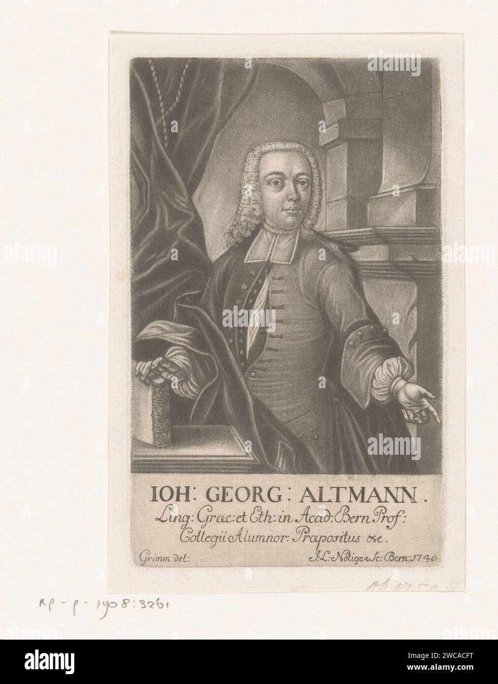 Portrait van Johann Georg Altmann, Johann Ludwig Nöhtiger, after Johan ...