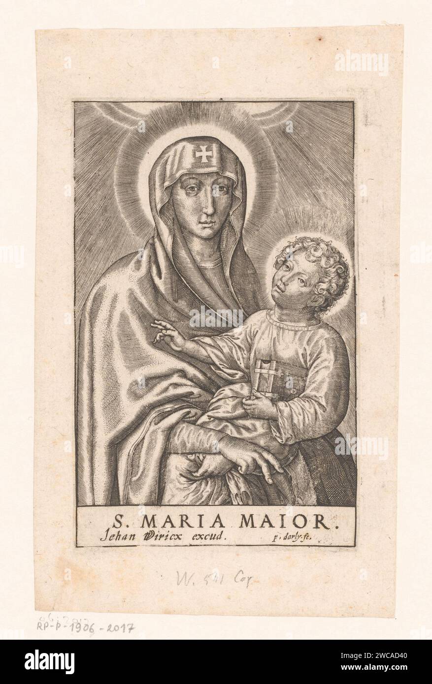 Maria met Kind, P. Darly, 1559 - 1618 print print maker ...