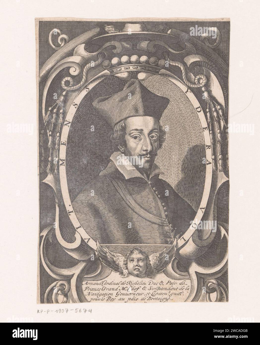 Portrait of Cardinal de Richelieu, Anonymous, Balthazar Moncornet ...