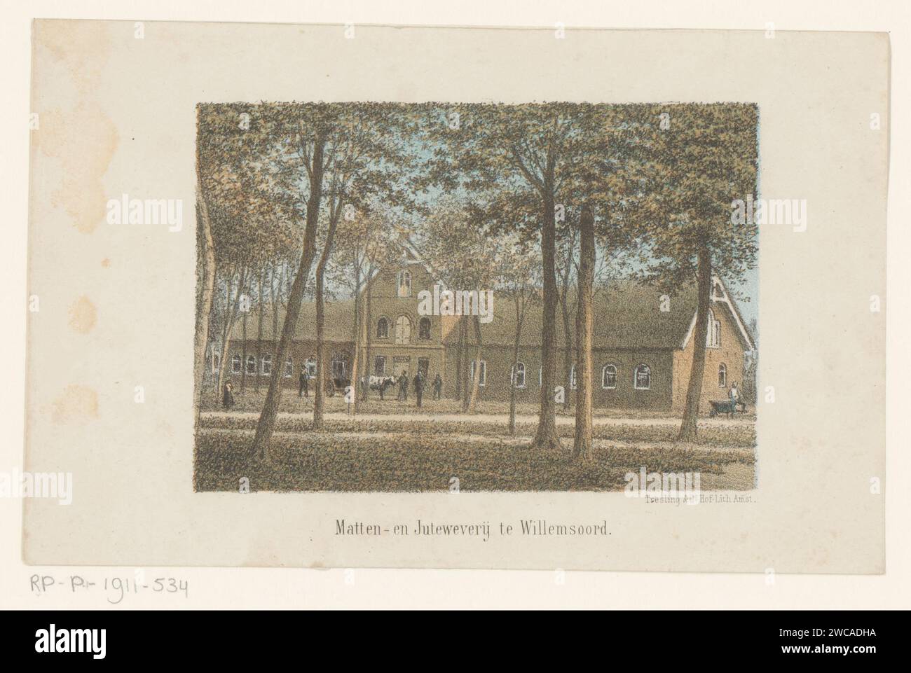 View of the Matten- en Juteweverij in Willemsoord, Adrianus Hidde ...