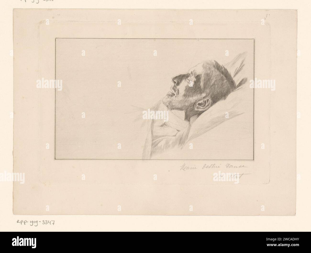 Portrait of an unknown man on his death bed, Marie Danse, 1889 - 1909 ...