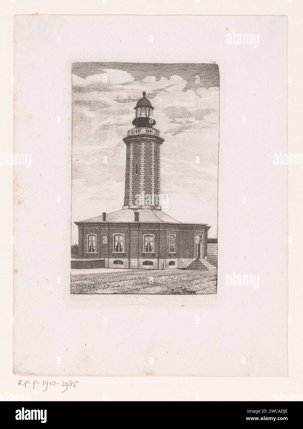 Lighthouse of Blankenberge, Louis Jaugey, 1850 - 1899 print paper ...