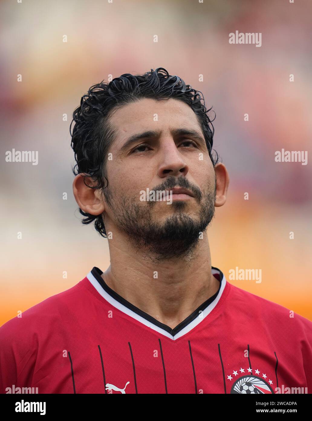 January 14 2024: Ahmed Elsayed Hegazy Ali (Egypt) looks on during a ...