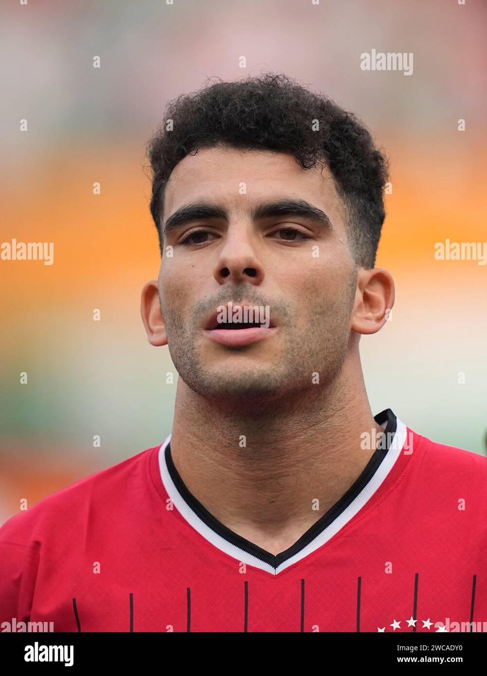 January 14 2024: Ahmed Mostafa Mohamed Sayed (Egypt) looks on during a African Cup of Nations ...