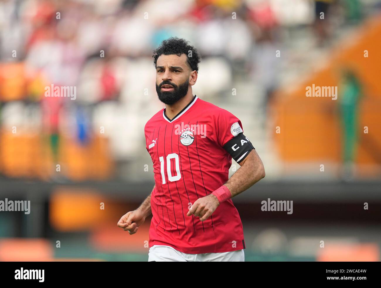 January 14 2024: Mohamed Salah Salah Mahrous Ghaly (Egypt) looks on ...