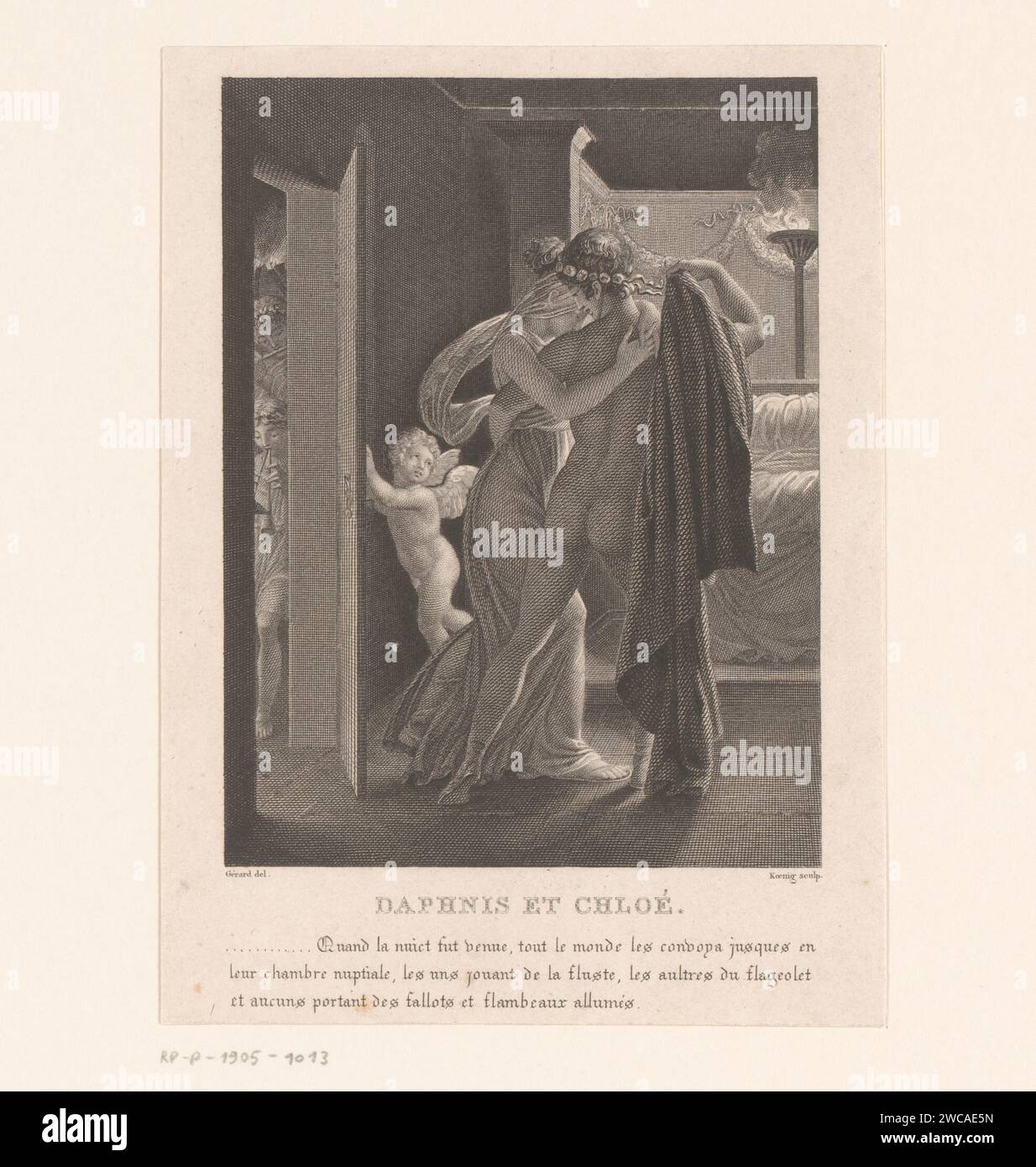 Daphnis in Chloë, Koenig, After Gérard, c. 1829 print France paper ...