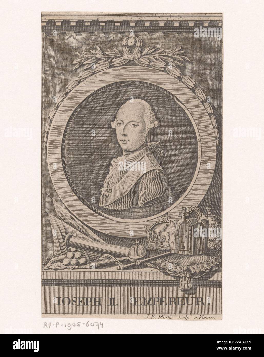 Portrait of Emperor Joseph II, J.B. Martin, 1600 - 1749 print Vienna ...