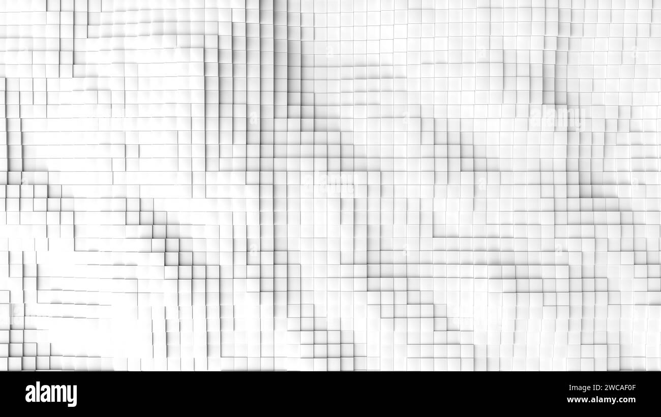 Abstract White 3D Blocks Background. Template Stock Photo - Alamy