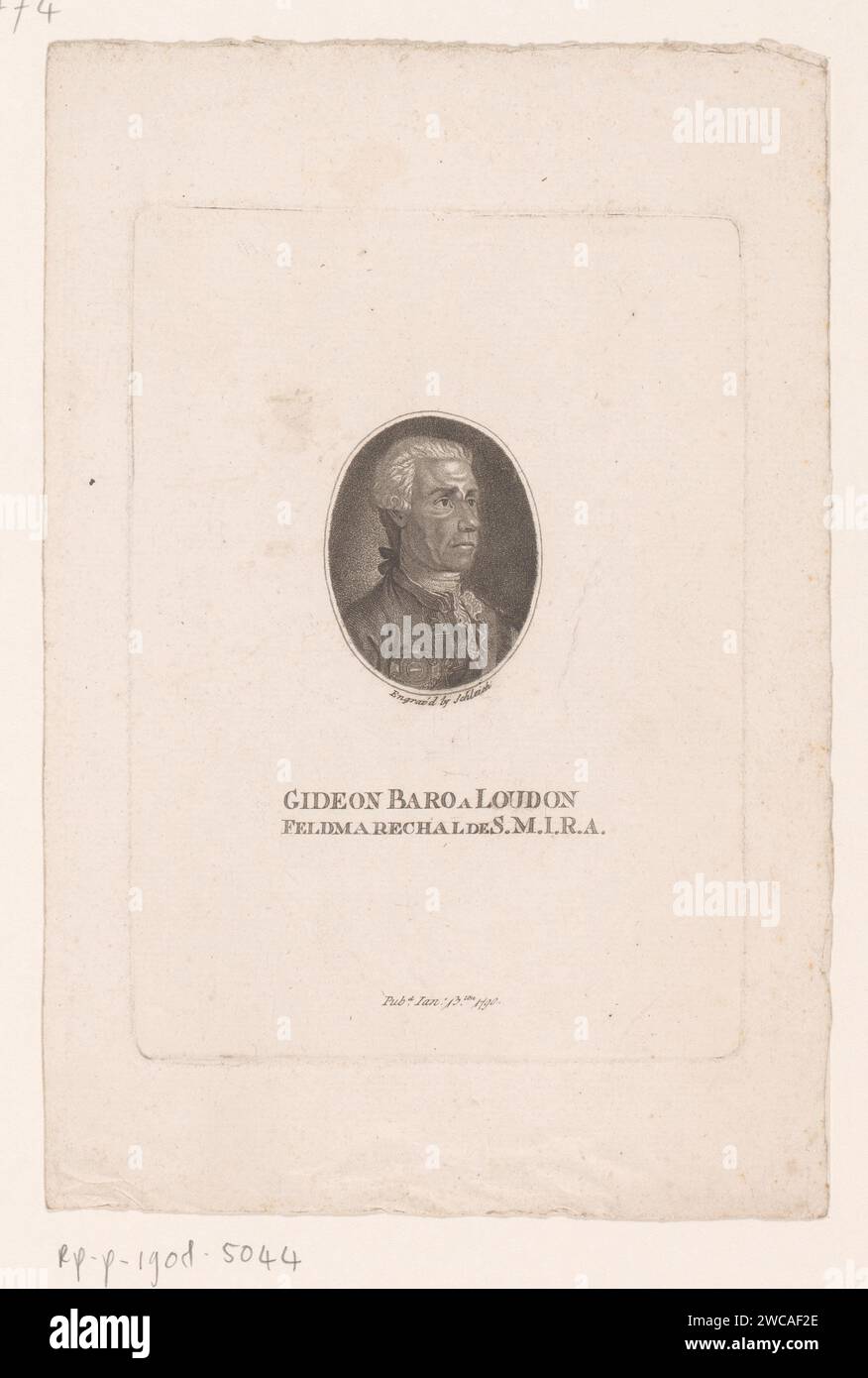 Portrait van Gideon Ernst von Laudon, Johann Carl Schleich, 1790 - 1842 ...