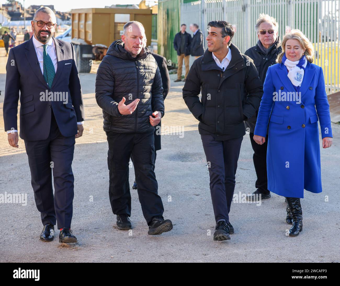 Home Secretary James Cleverly (left), Prime Minister Rishi Sunak ...