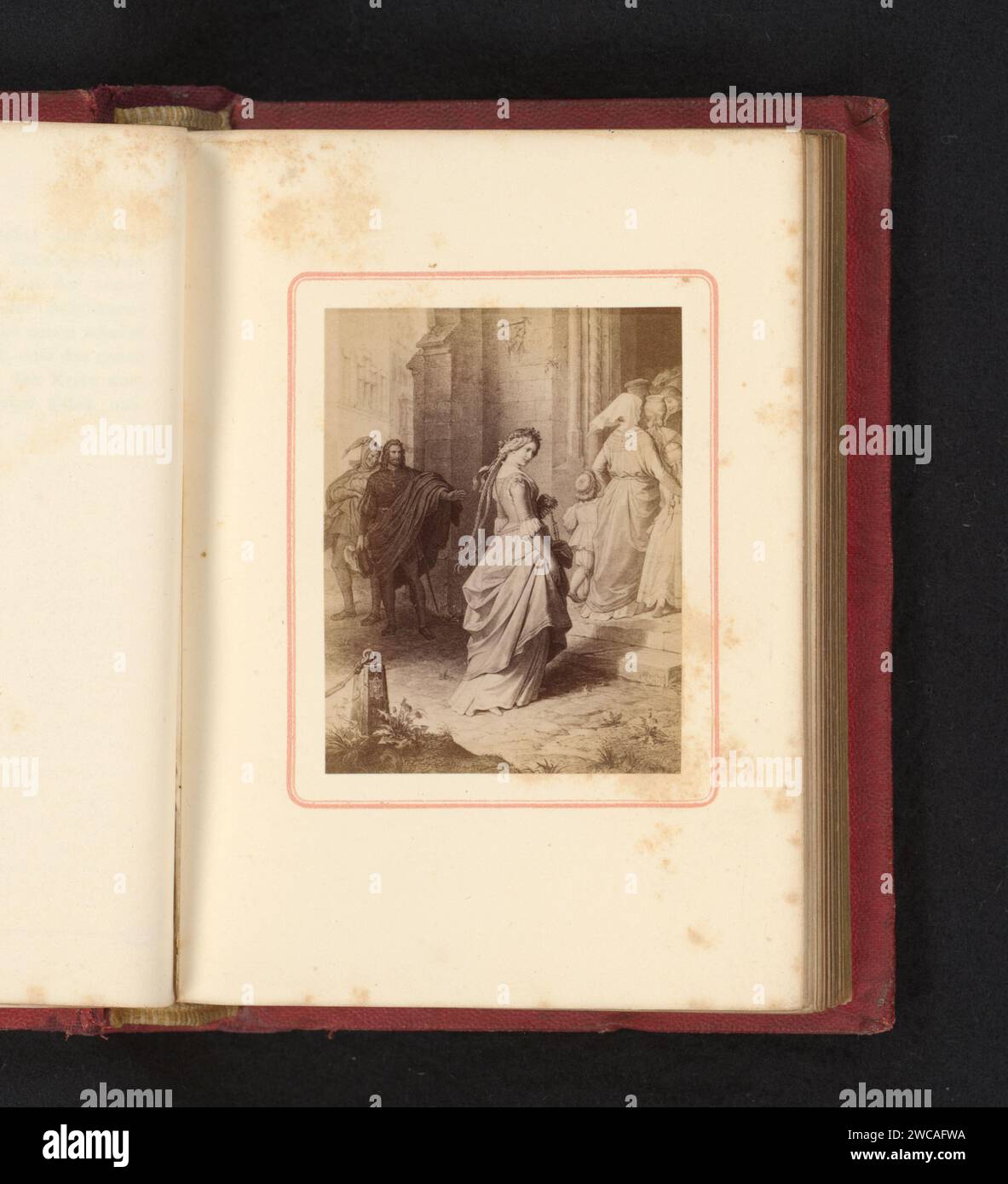 Fotoreproductie van de Tekening Gretchen, church gang Door Wilhelm von ...