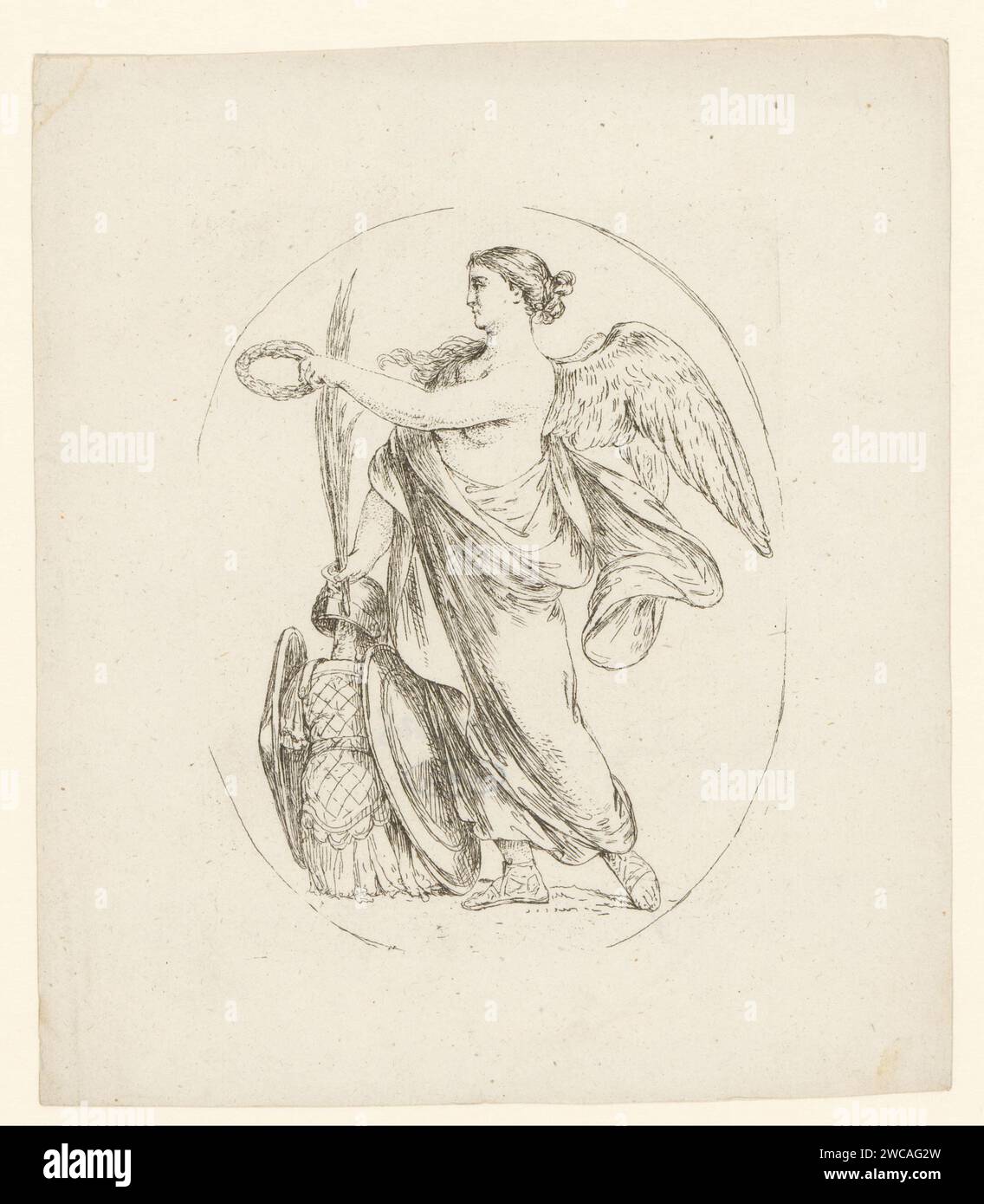 Allegory of victory, Christian Bernhard Rode, 1788 print paper etching ...