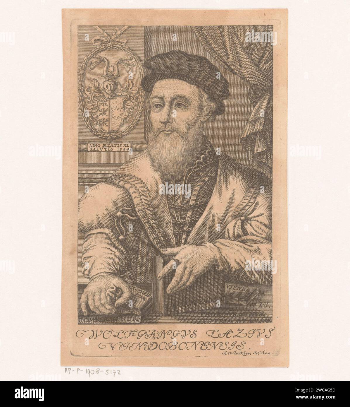 PortraT van Wolfgang Lazius, Johann Christoph Winkler, after Hans ...
