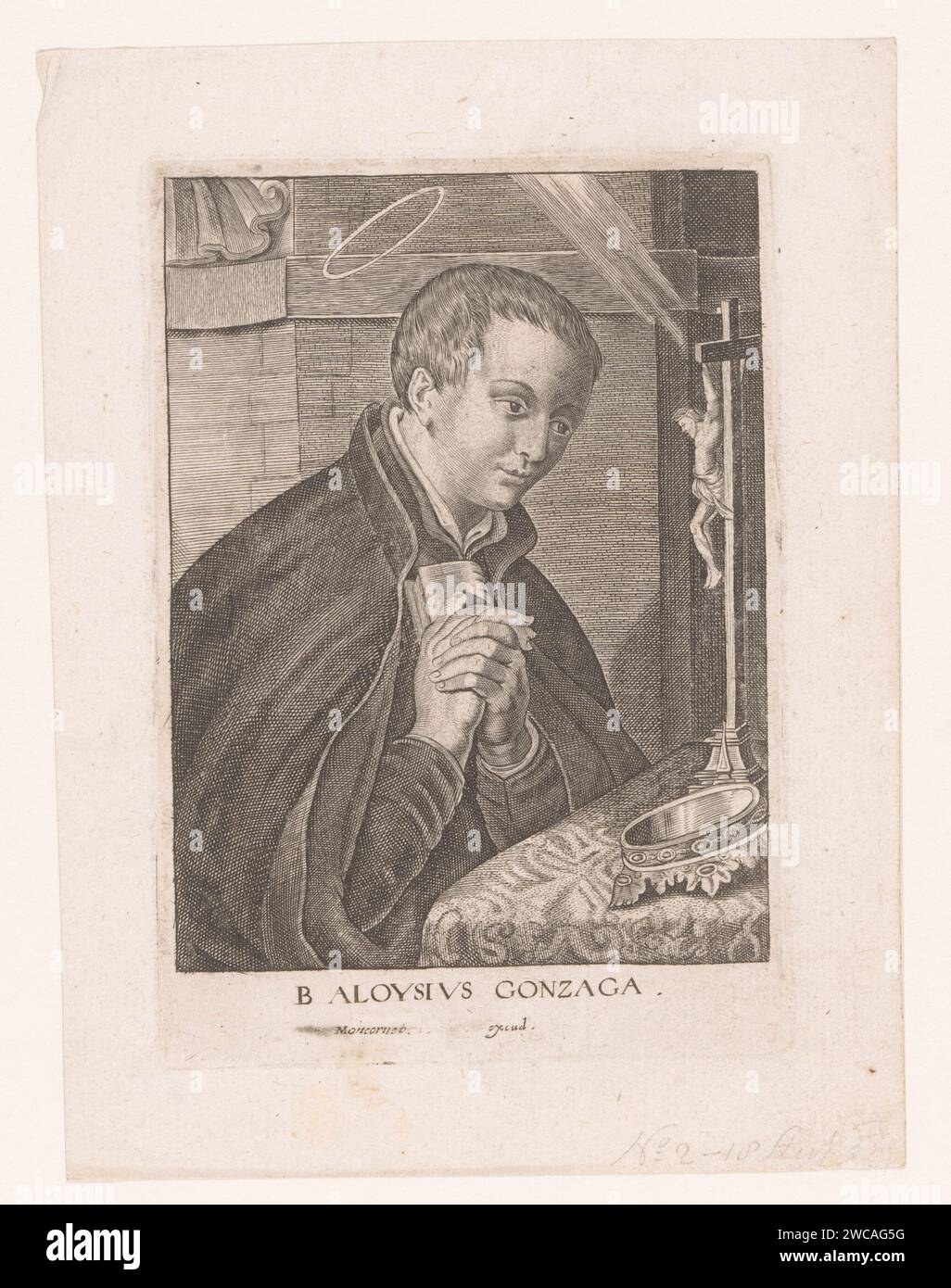 Portret van Aloysius Gonzaga, anonymous, Balthazar Moncornet, 1610 ...