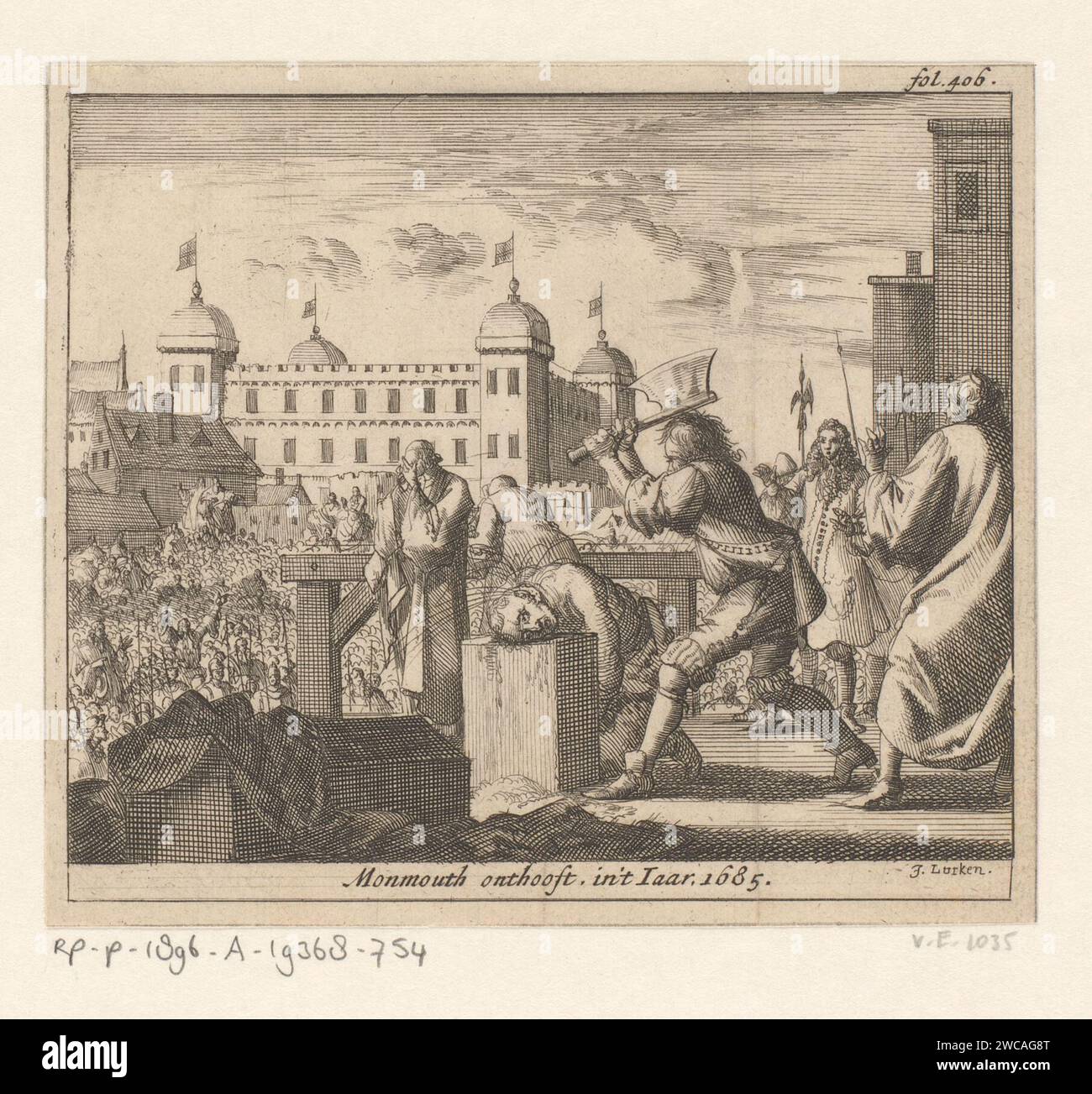 Decapitation of James Scott, Duke of Monmouth, 1685, Jan Luyken, 1689 ...