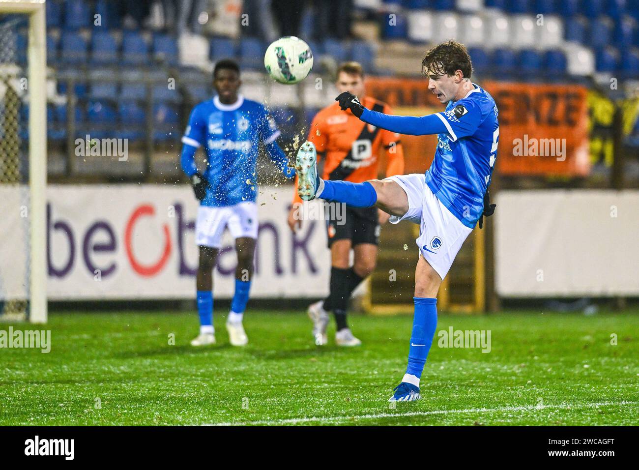 Geel, Belgium. 14th Jan, 2024. Kamiel Van de Perre (58) of Jong Genk ...