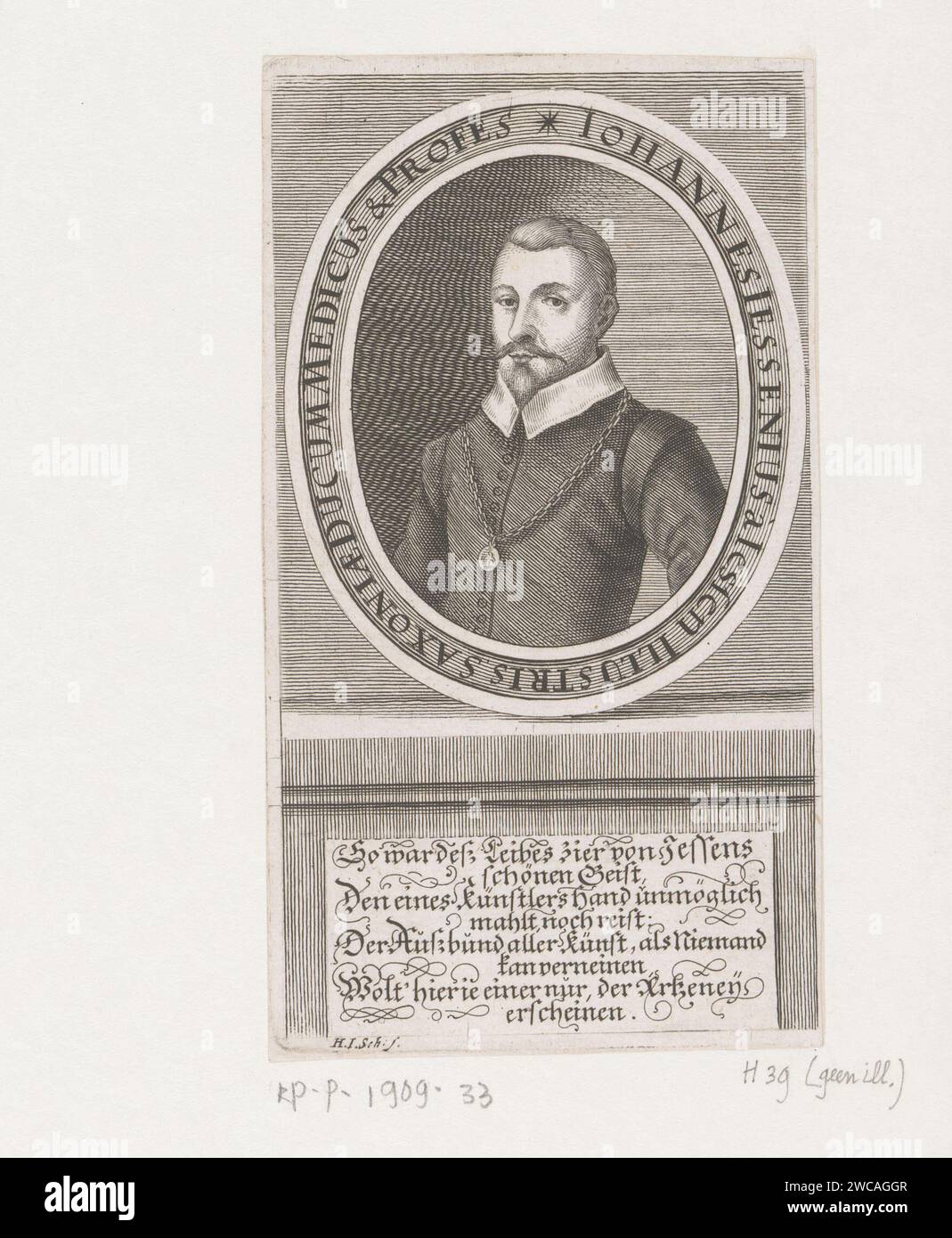 Portrait van Johann von Jessen, Johann Jacob Schollenberger, 1656 ...