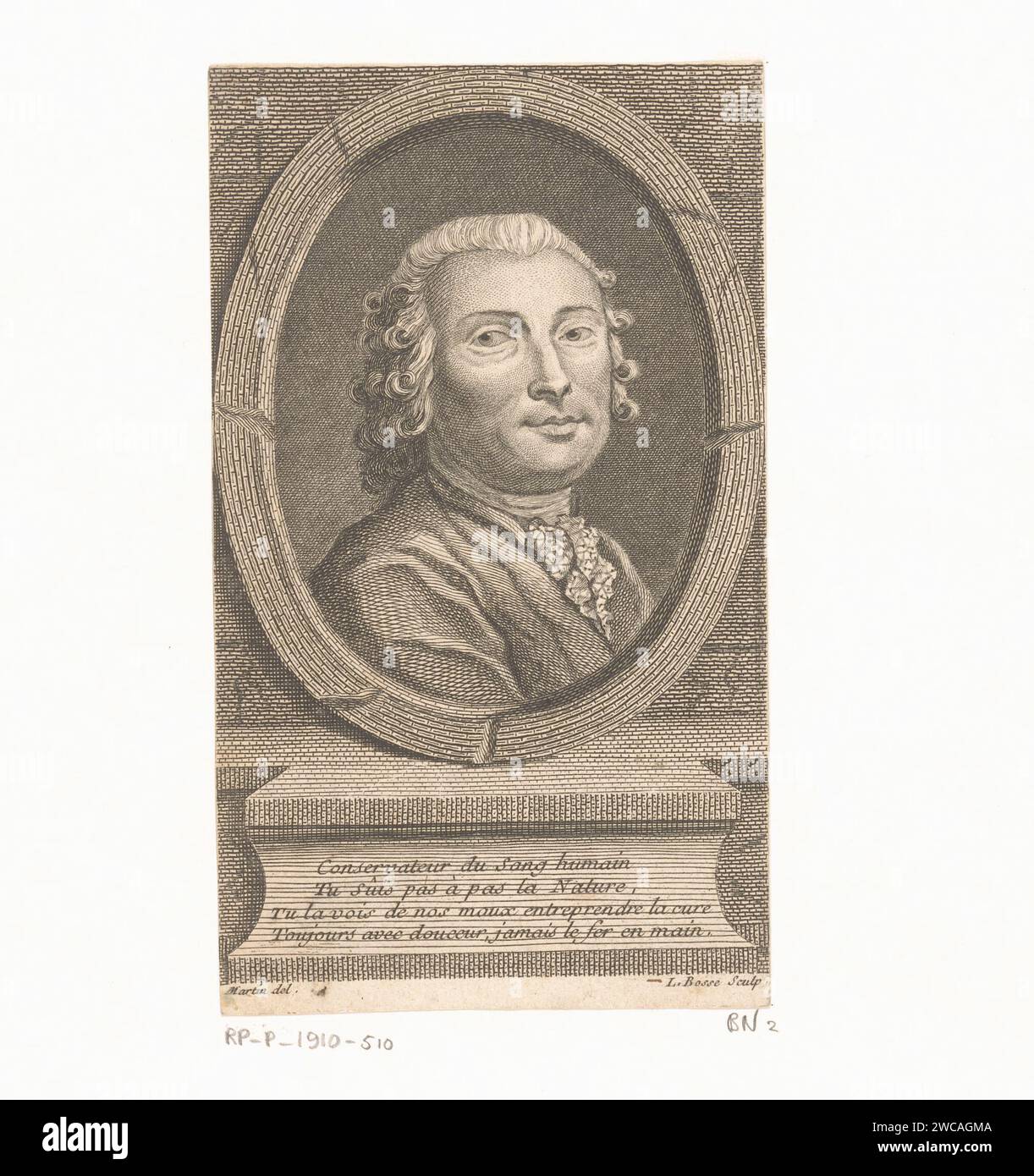 Portrait of M. de Malon, Louis Bosse, After Martin (draftsman), c. 1767 ...