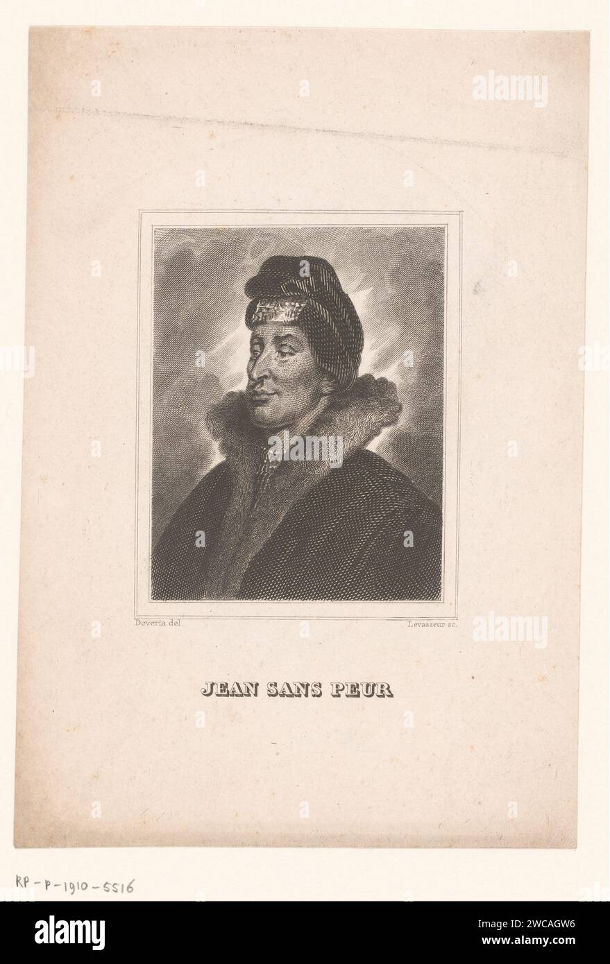 Portrait of Jan Zonder Vrees, Duke of Burgundy, Levasseur (engraver ...