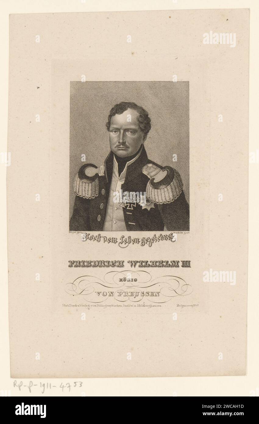 PortraT van Friedrich Wilhelm III van Pruisen, Johann Georg Nordheim ...