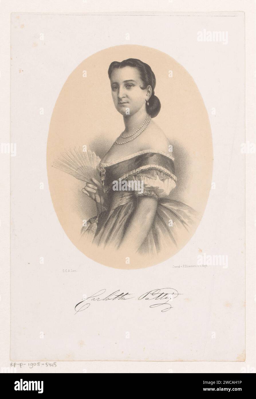 Portrait of Carlotta Patti, Carel Christiaan Antony Last, 1843 - 1876 ...