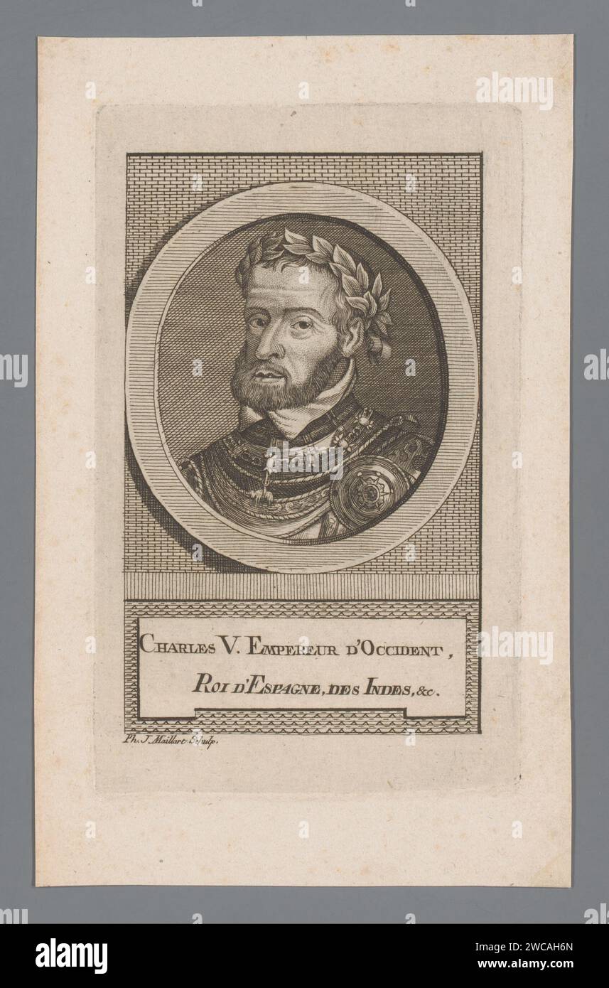 Portrait of Charles V of Habsburg, Philippe Joseph Maillart, 1774 ...