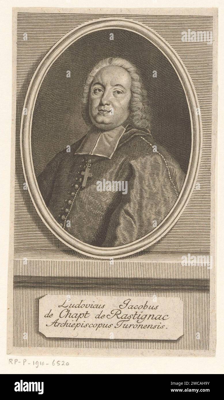 Portrait of Louis-Jacques de CHAPT DE RASTIGNAC, Johann Martin ...