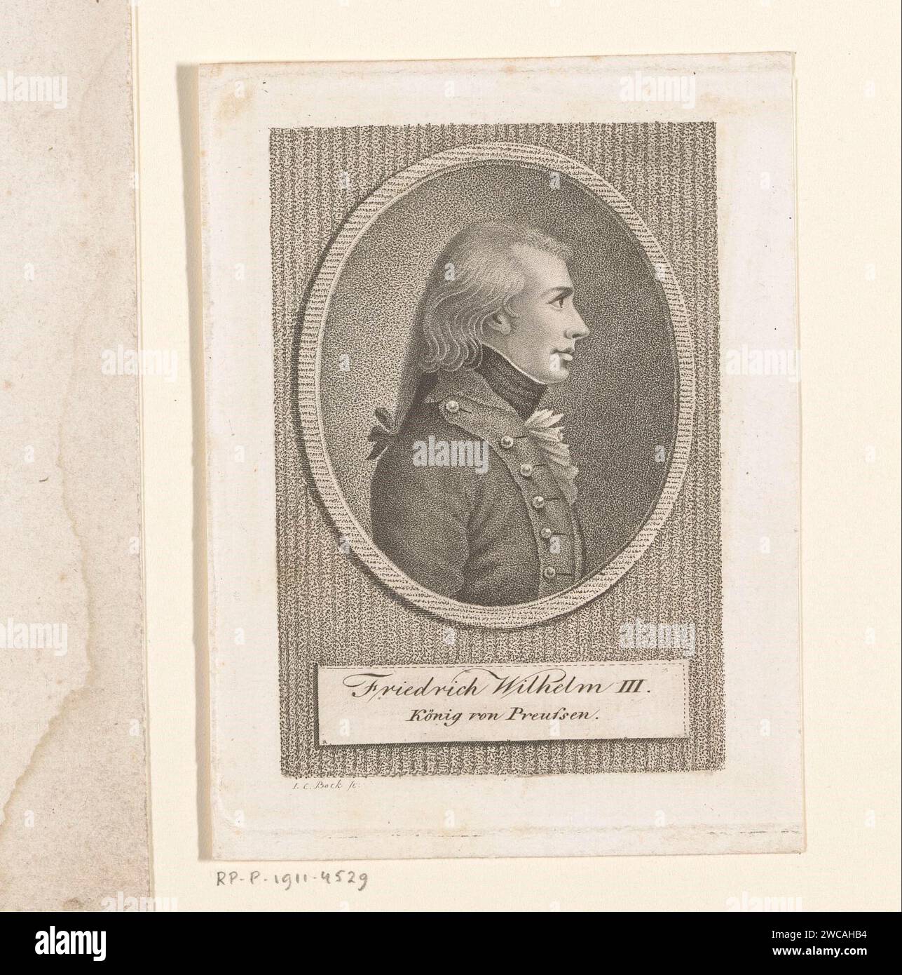 Portrait of Frederik Willem III, King of Prussia, Johann Carl Bock ...