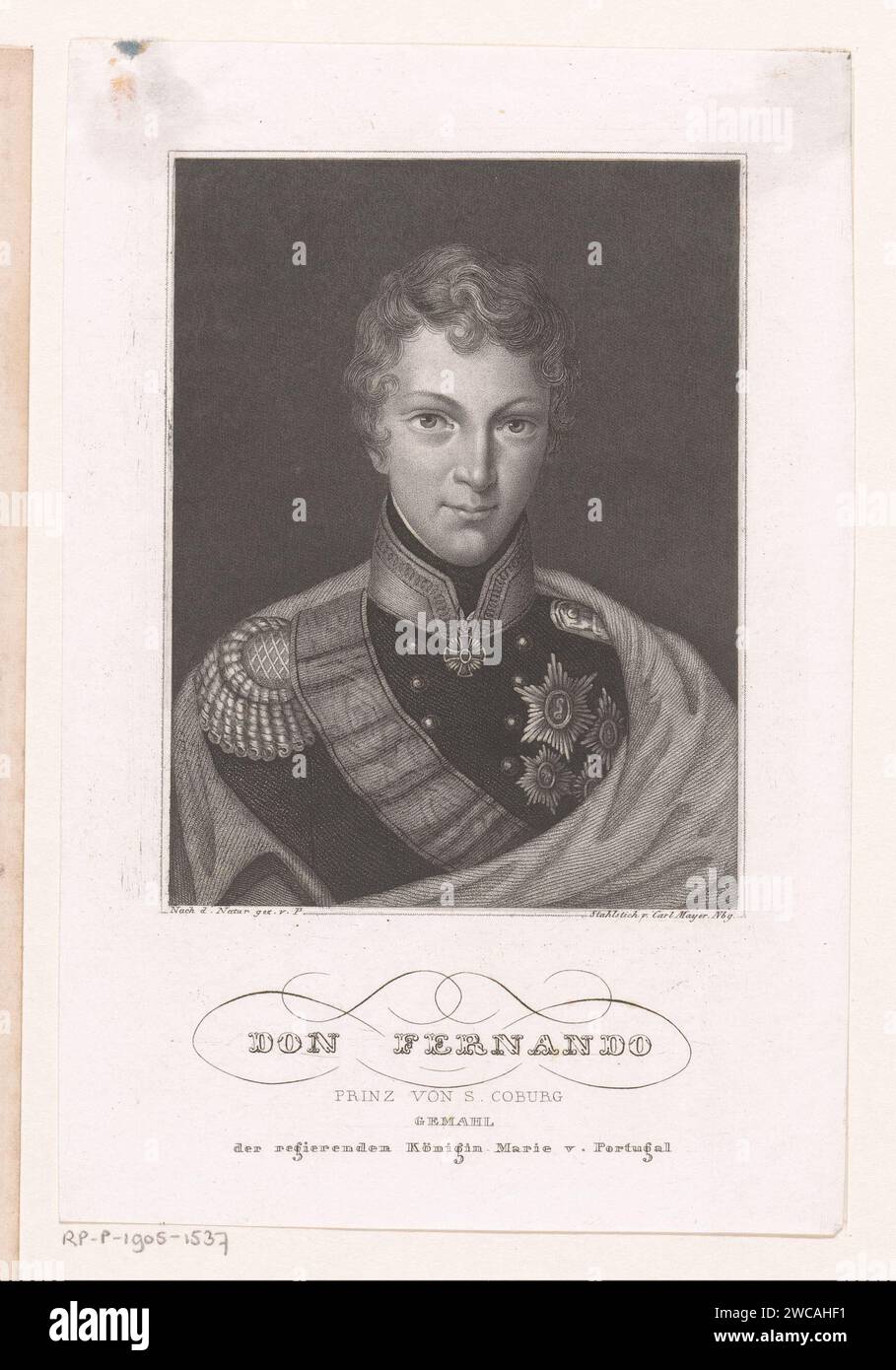 Portrait of Ferdinand II von Sachsen-Coburg-Gotha, pumping station of ...