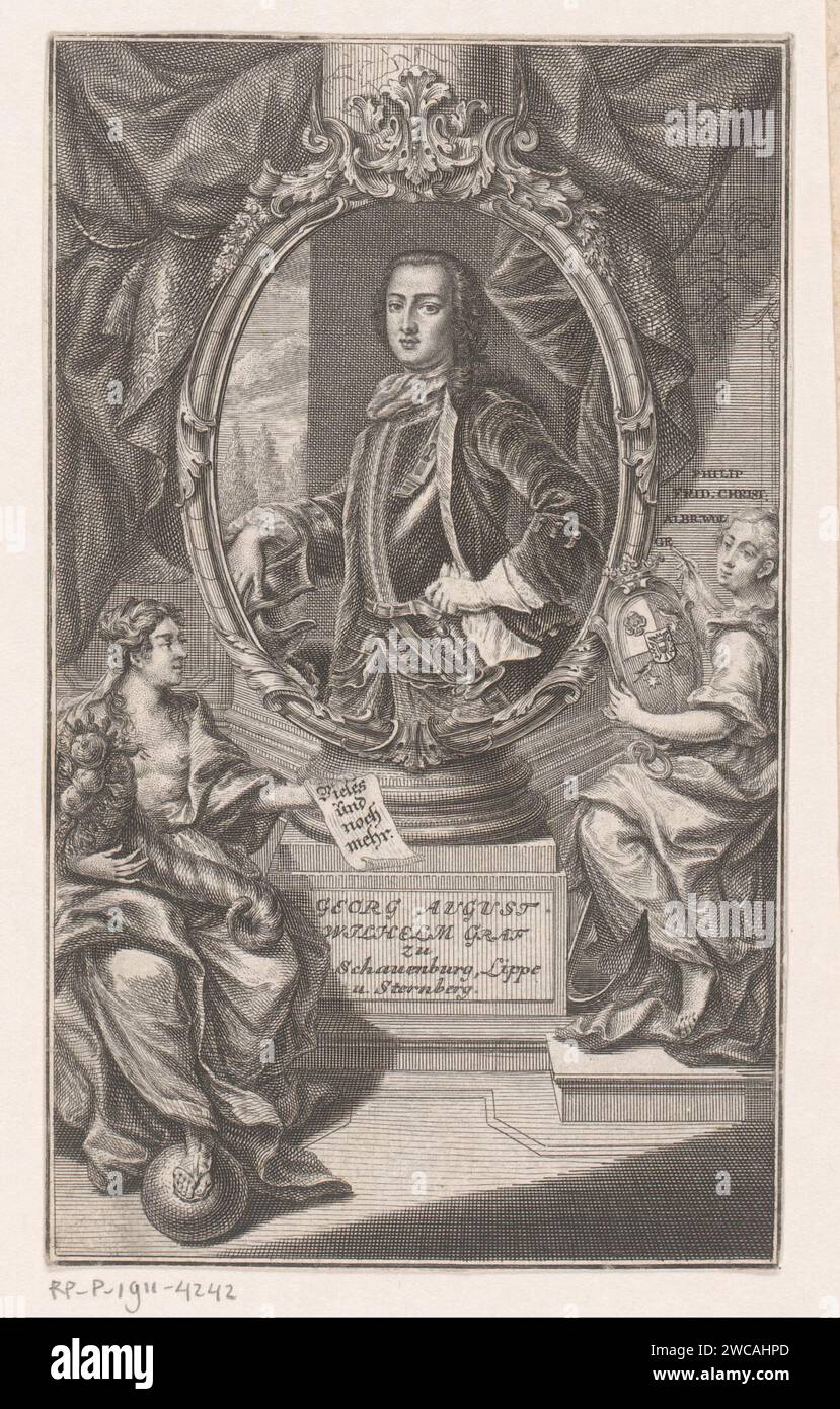 PortraT van Georg August Wilhelm, Erbgraf zu Schaumburg -Lippe, Martin ...