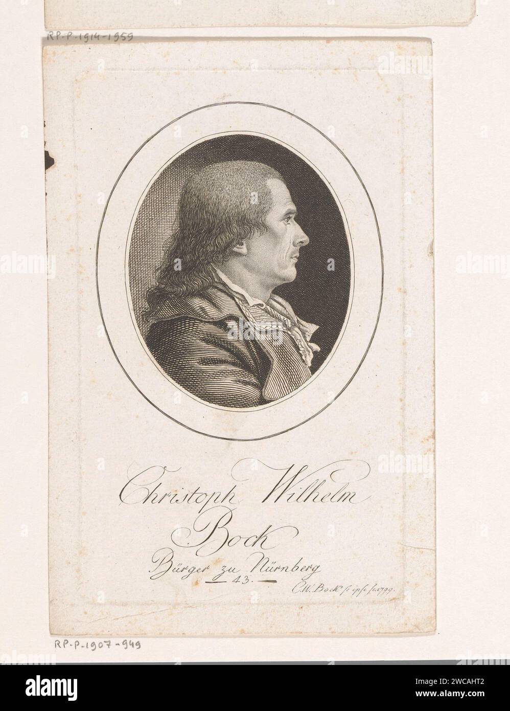 Self-portrait of Christoph Wilhelm Bock at the age of 43, Christoph ...