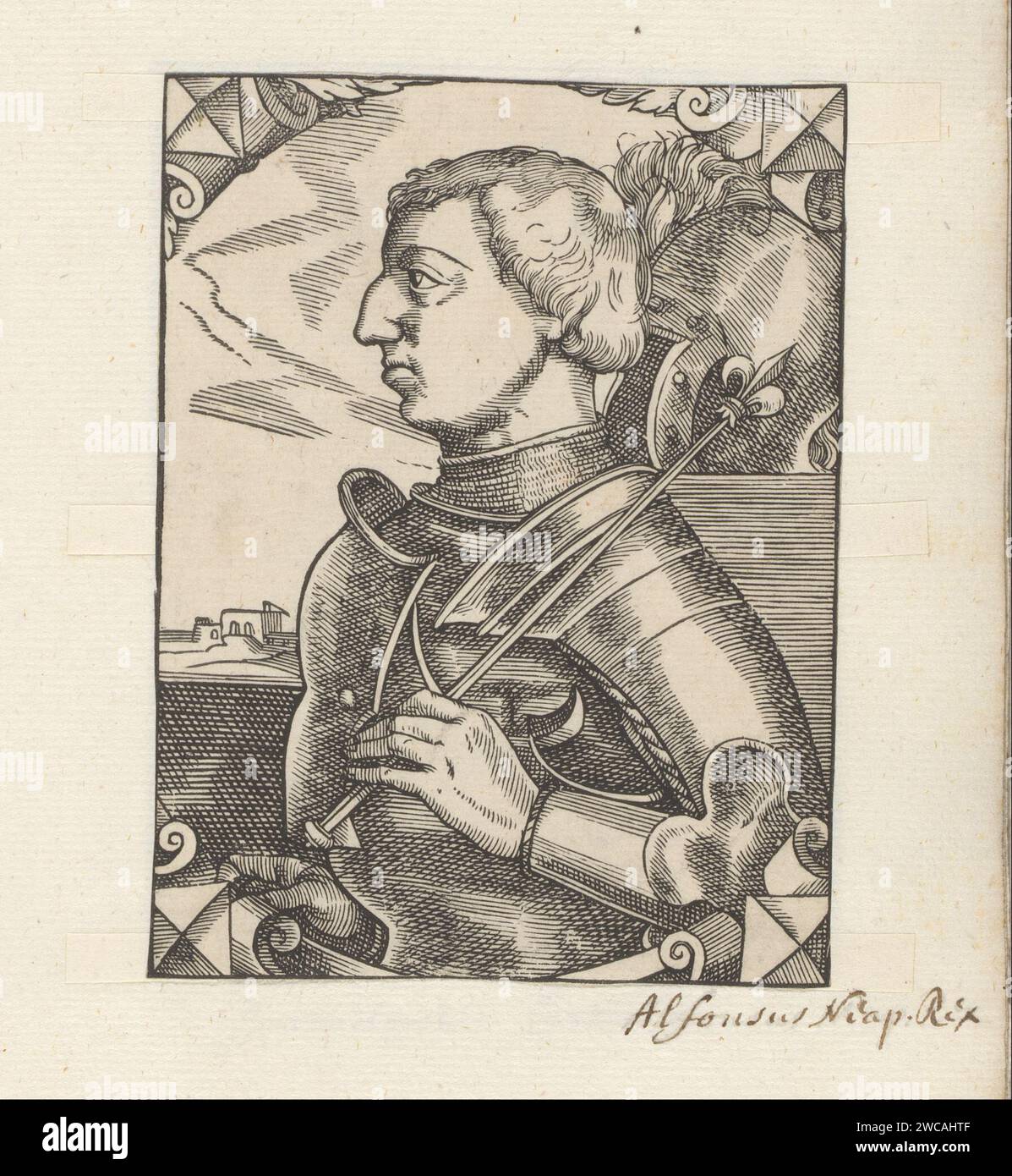 Portrait of Alfons V of Aragón, Anonymous, After Tobias Stimmer, 1549 ...
