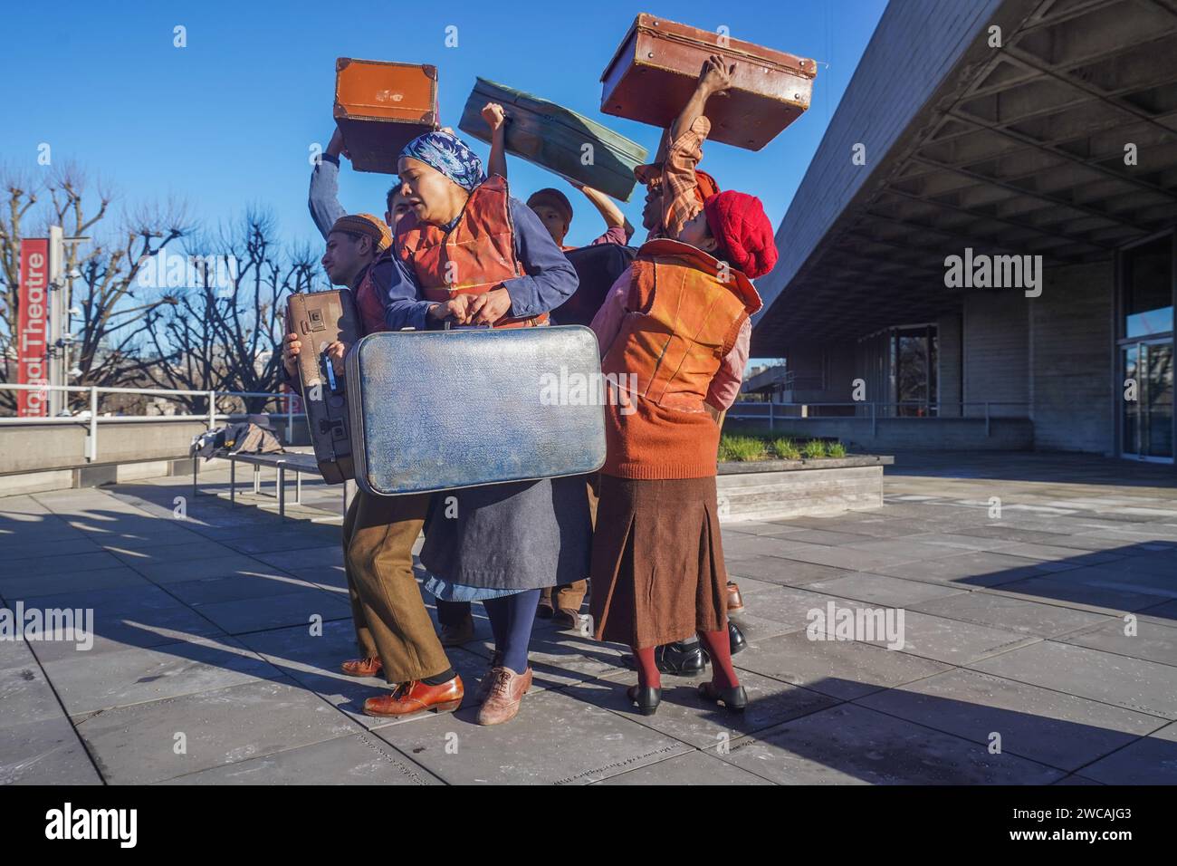 London, UK. 15 January 2024. .The cast of the physical theatre company ...