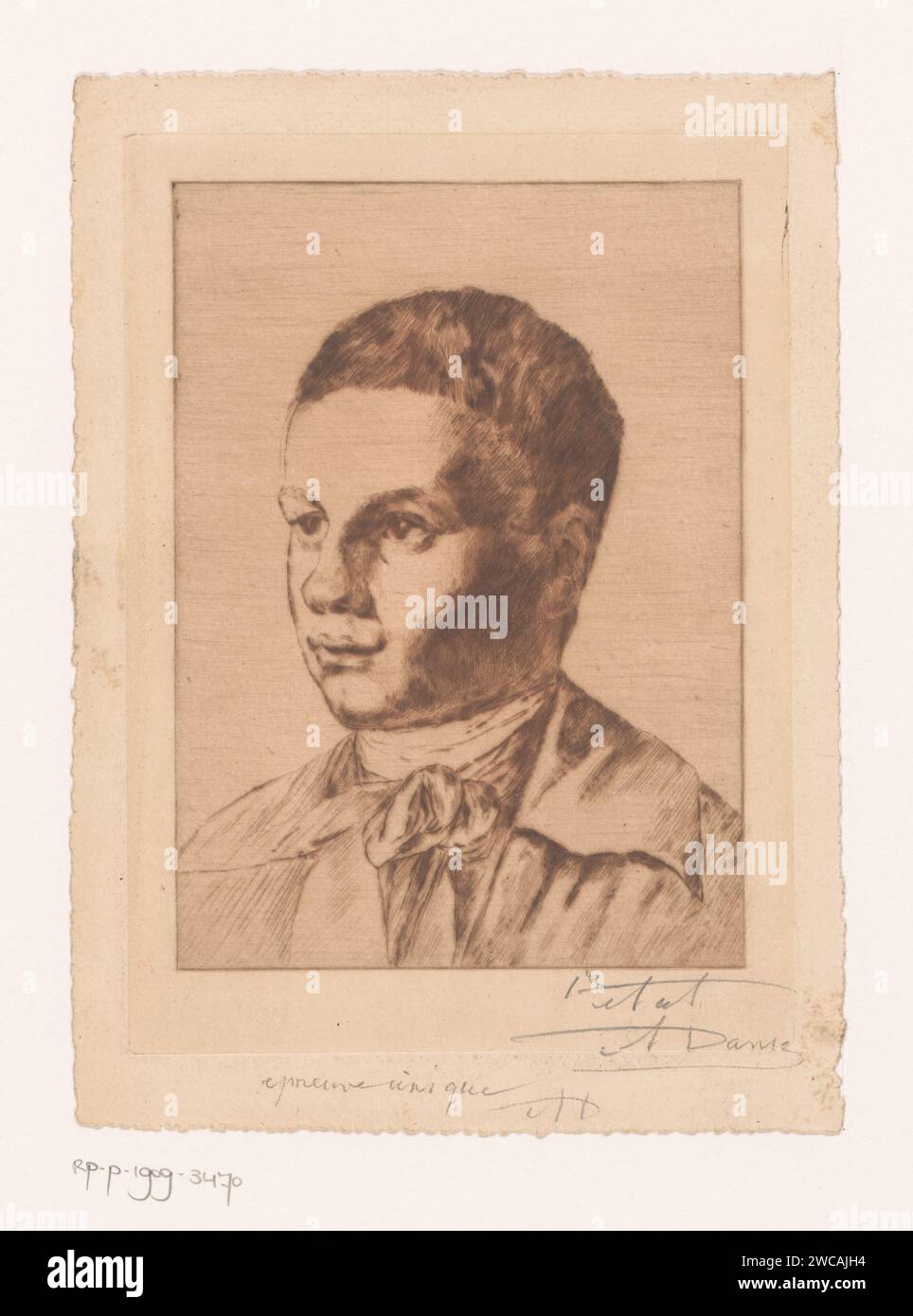 Self -portrait at the age of sixteen, Auguste Danse, 1839 - 1909 print ...