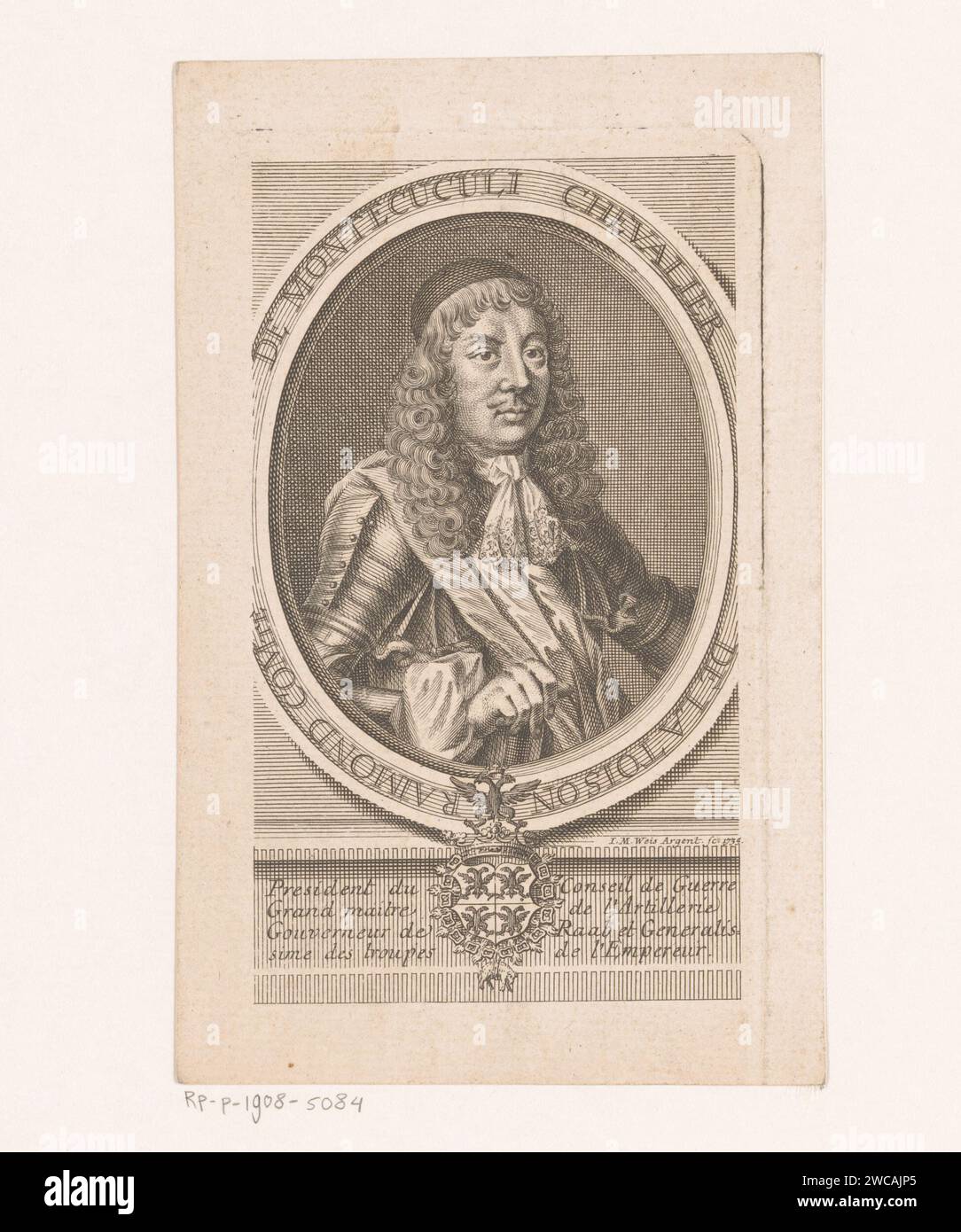 PortraT van Raimund, Prince of Montecuccoli, Johann Martin Weis, 1735 ...